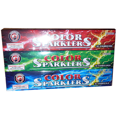 A30- No. 10 Color Bamboo Sparkler 8 Piece Red Box – Redbeard’s Firework ...