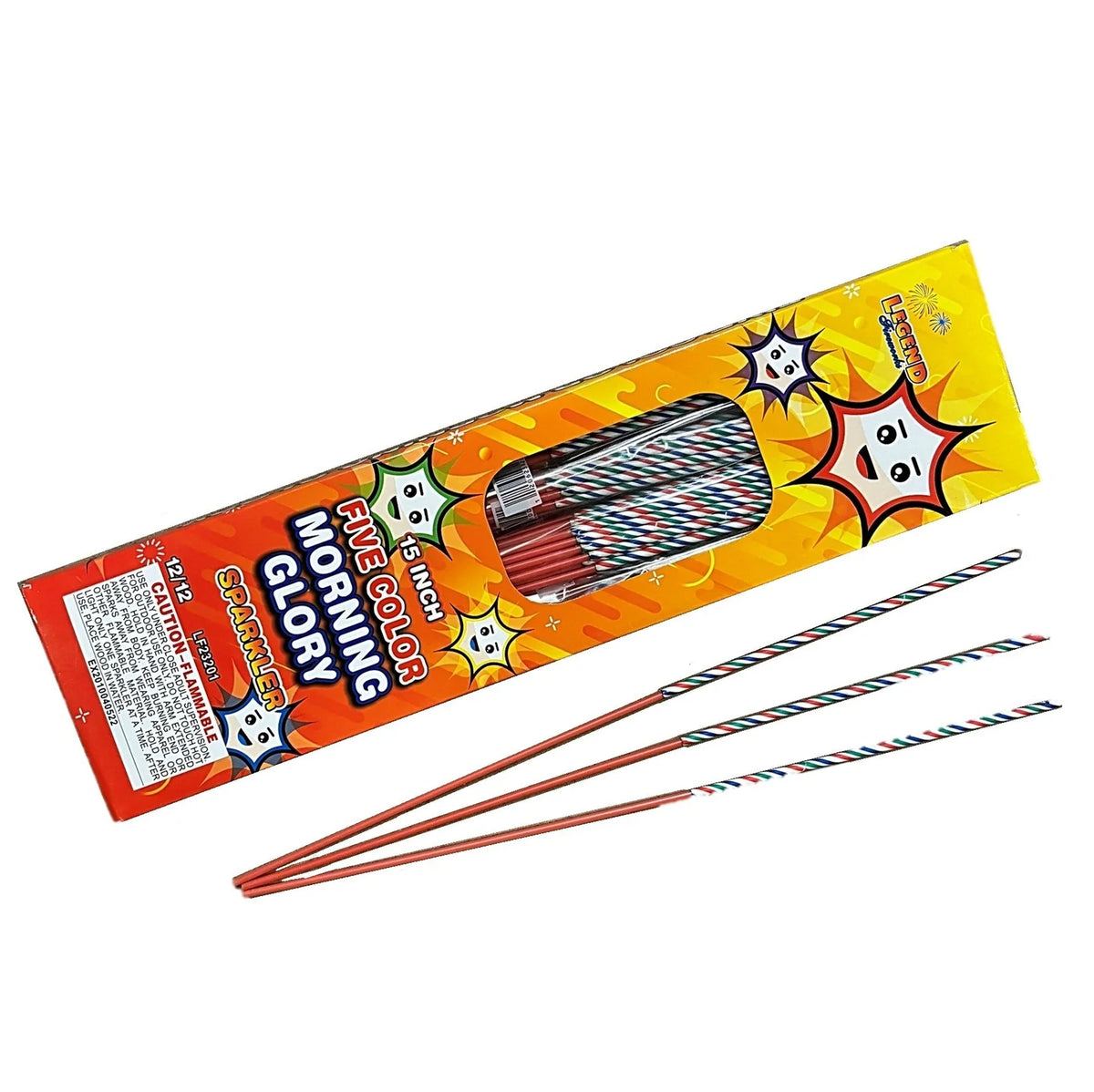 A35C- 15" 5 Color Morning Glory Sparkler Box 144 Pieces – Redbeard’s ...