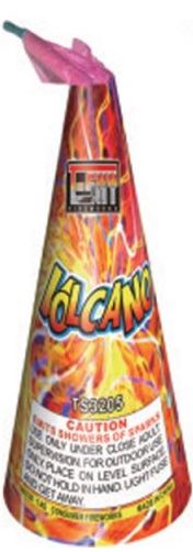 B16- Volcano Cone- Gold – Redbeard’s Firework Showcase